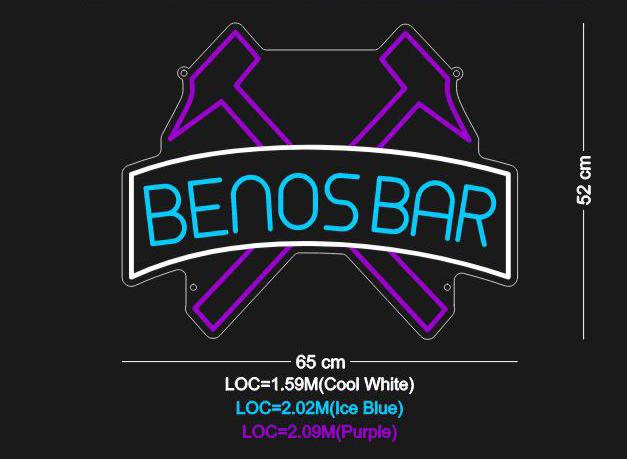 Custom Sign: BENOS BAR