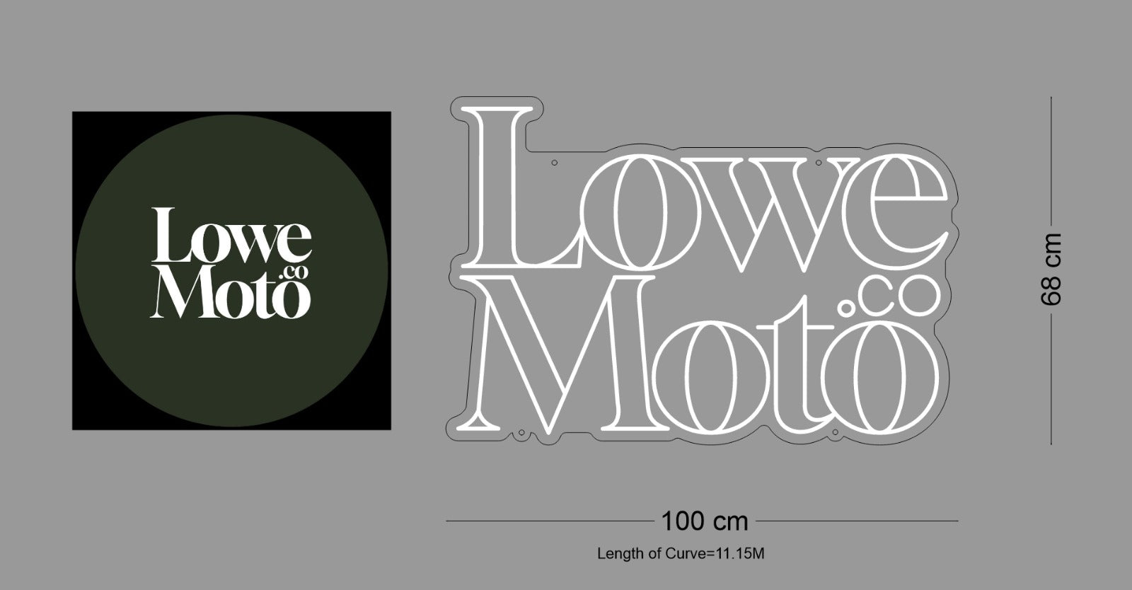Custom Sign: Lowe Moto.co