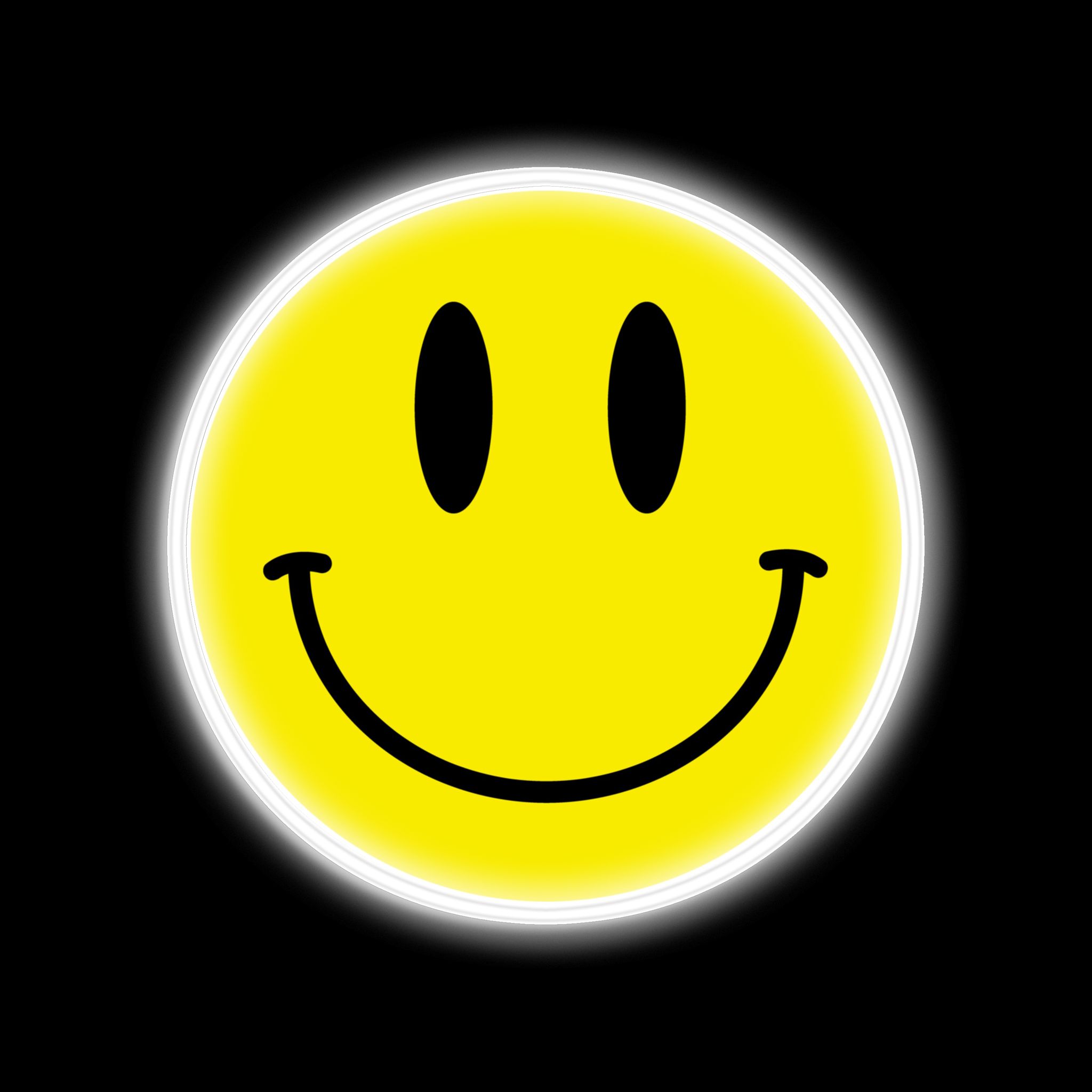SMILEY FACE neon sign on canvas prints
