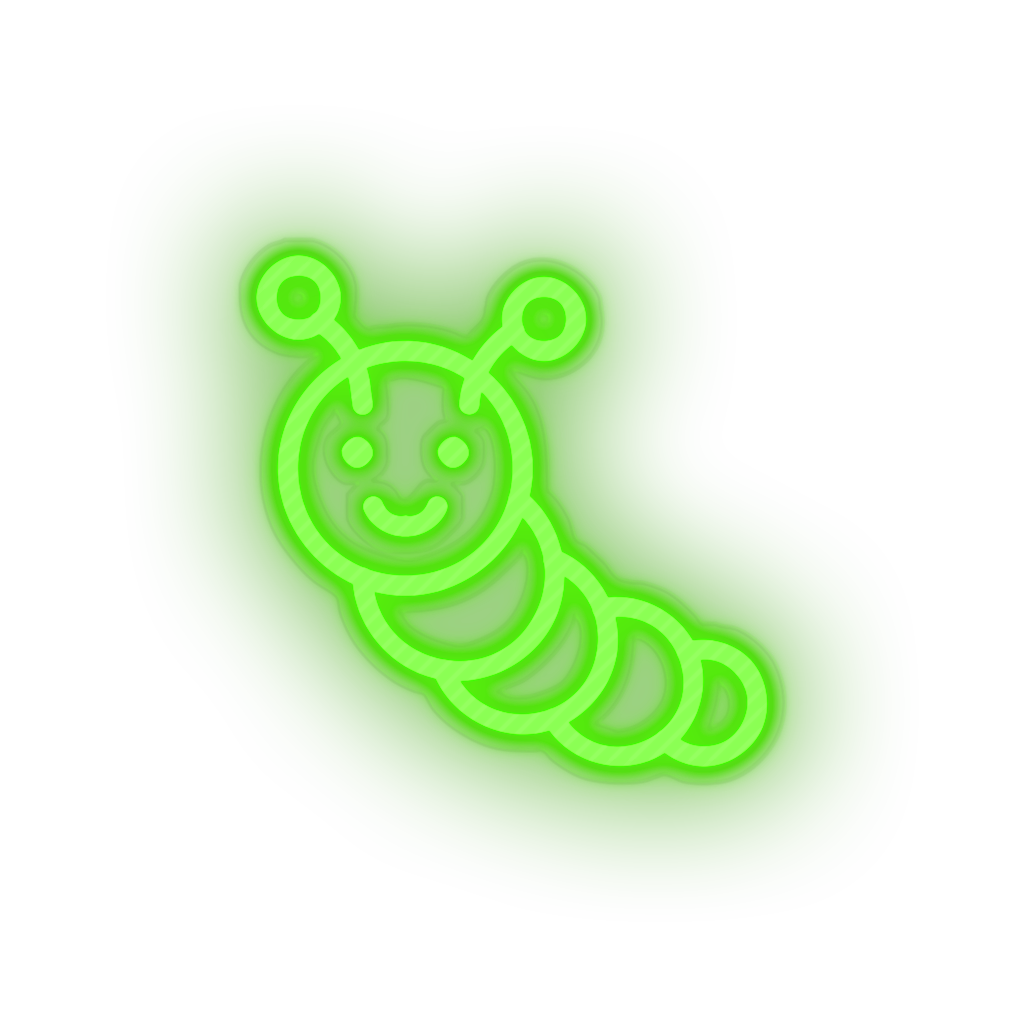 Caterpillar Toy Play Neon Sign - Family Babies Kids Led Neon Decor