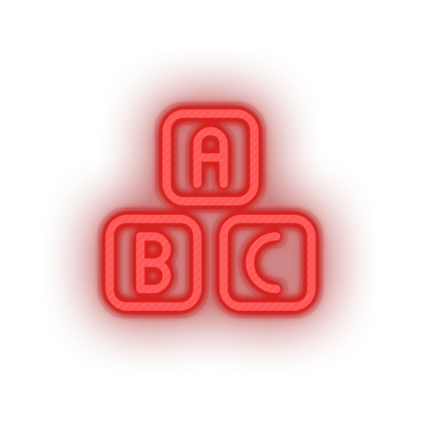 Blocks Abcs Abc Alphabet Educative Educational Neon Sign - Family ...