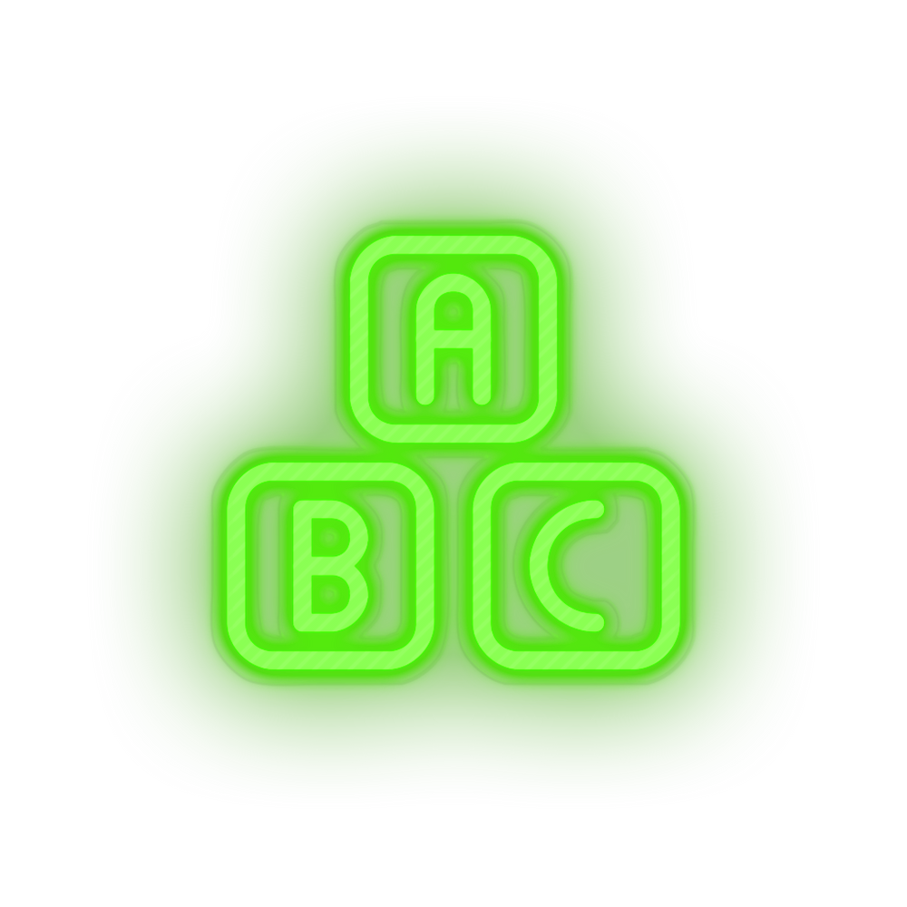 Blocks Abcs Abc Alphabet Educative Educational Neon Sign - Family ...