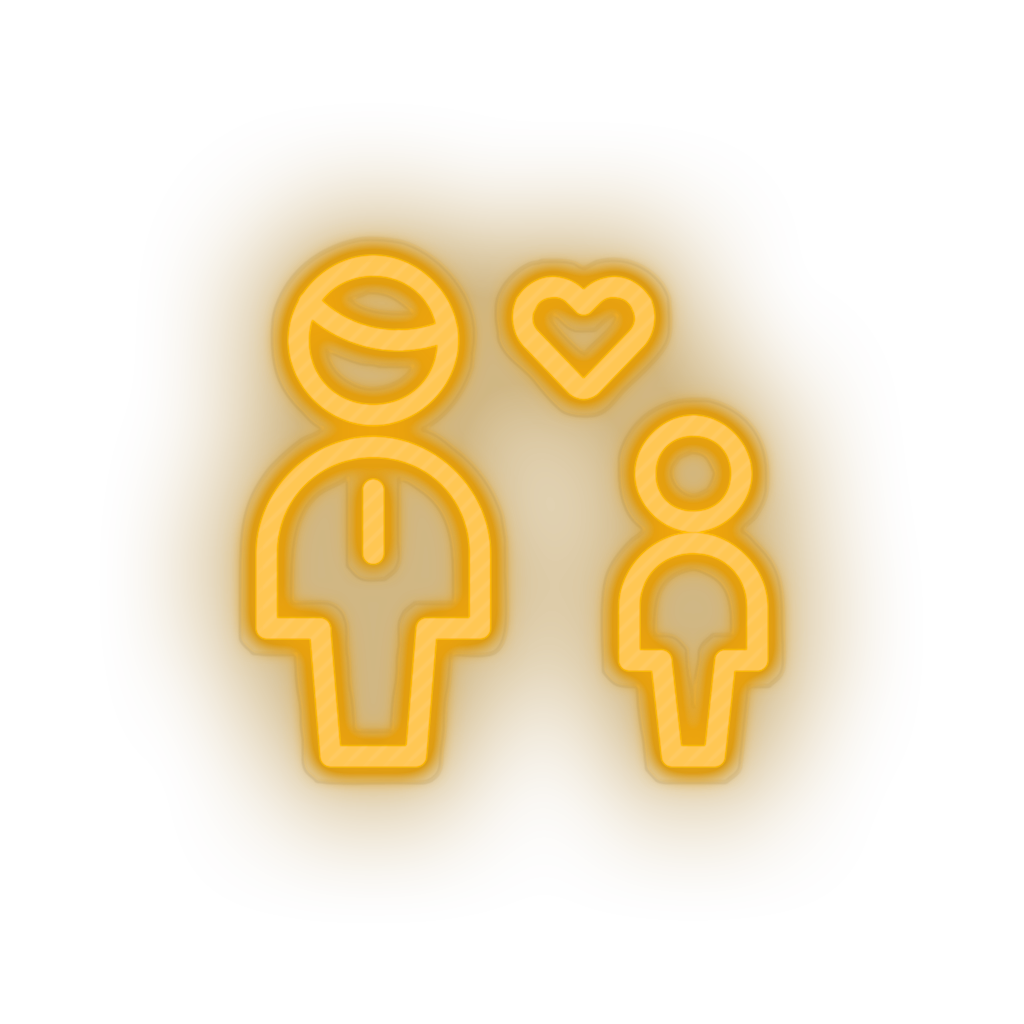Parent Father Human Person Heart Dad Baby Neon Sign - Family Babies ...