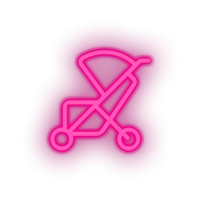 Trolley Care Stroller Neon Sign - Family Babies Kids Led Neon Decor