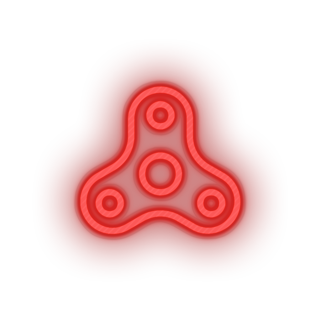 Fidget Spinner Toy Play Neon Sign - Family Babies Kids Led Neon Decor