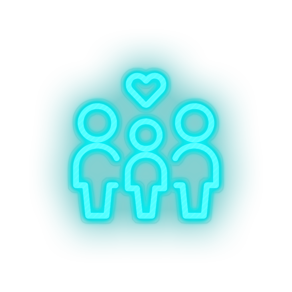 Parent Person Human Heart Parents Baby Neon Sign - Family Babies Kids ...