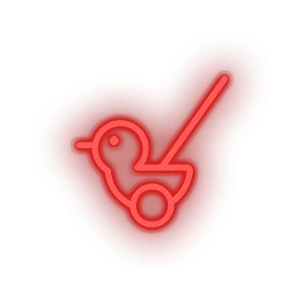 Push Chicken Duck Chick Play Toy Neon Sign - Family Babies Kids Led ...