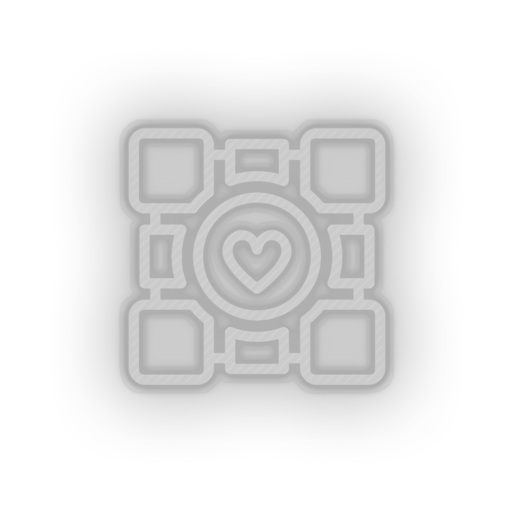 Logo Companion Cube Neon Sign - Video Games Led Neon Decor